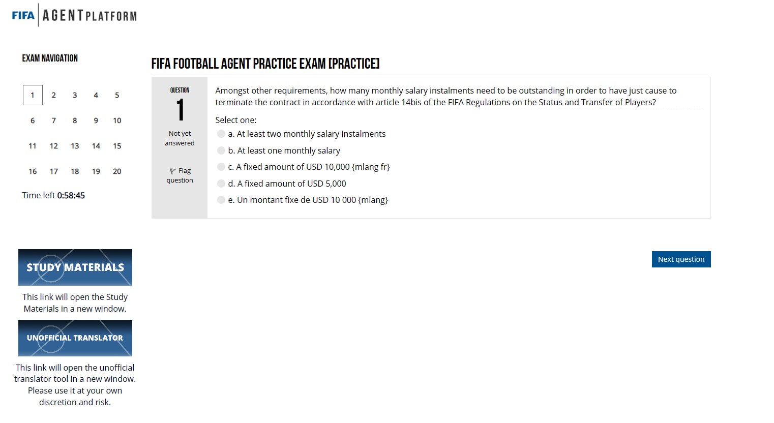 Plateforme des agents FIFA | Examagentfifa.com
